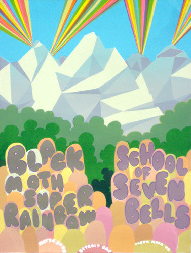 Black Moth Super Rainbow / School of Seven Bells Concert Poster by Mat ...